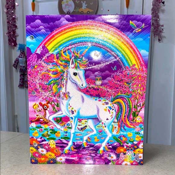 Lisa Frank | Accessories | Lisa Frank Unicorn Rainbow Mischief Folder Paper Keeper Soft Two ...